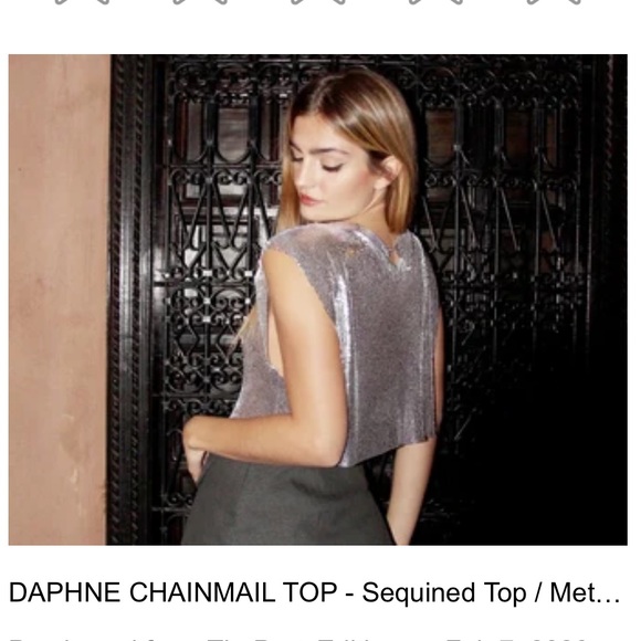 Tops | Silver Chainmail Top Disco Festival Style | Poshmark